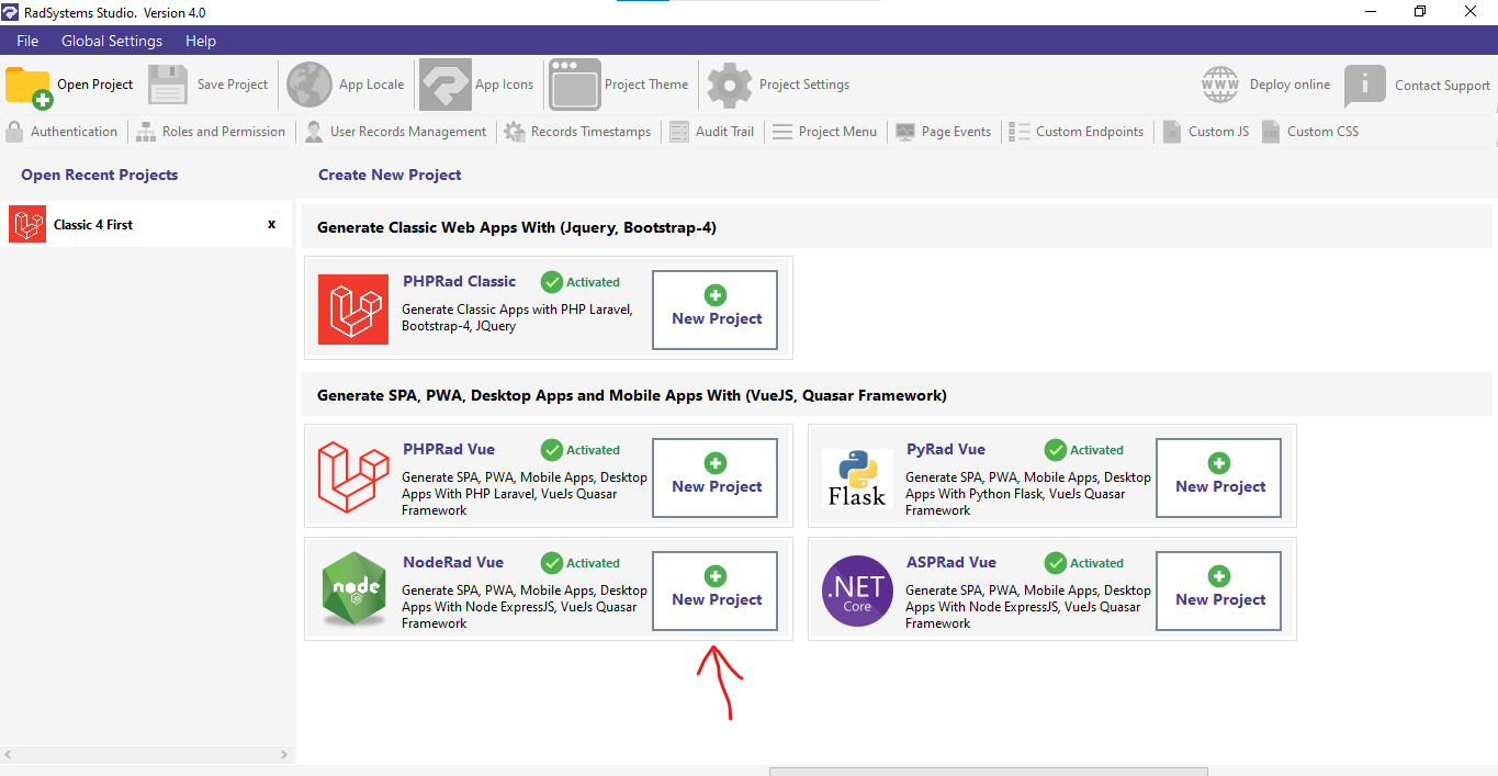 Project Creation | Documentation