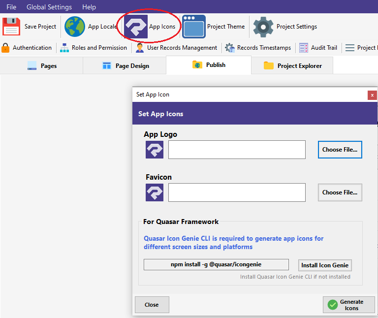 App Icon | Radsystems Studio Documentation